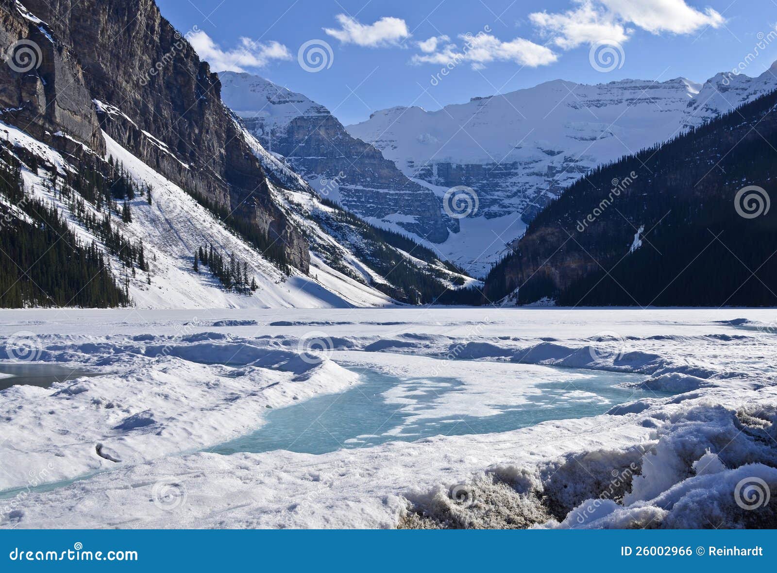 Lake Louise in winter stock photo. Image of canada, glare - 26002966
