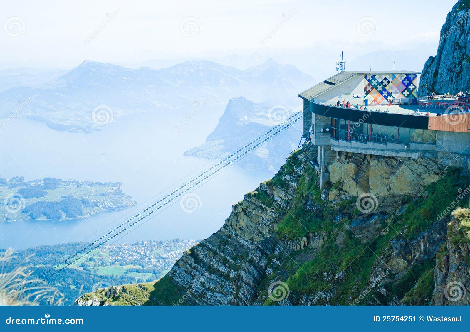 Lake of Lucerne and Funicular, Switzerland Stock Image - Image of ...