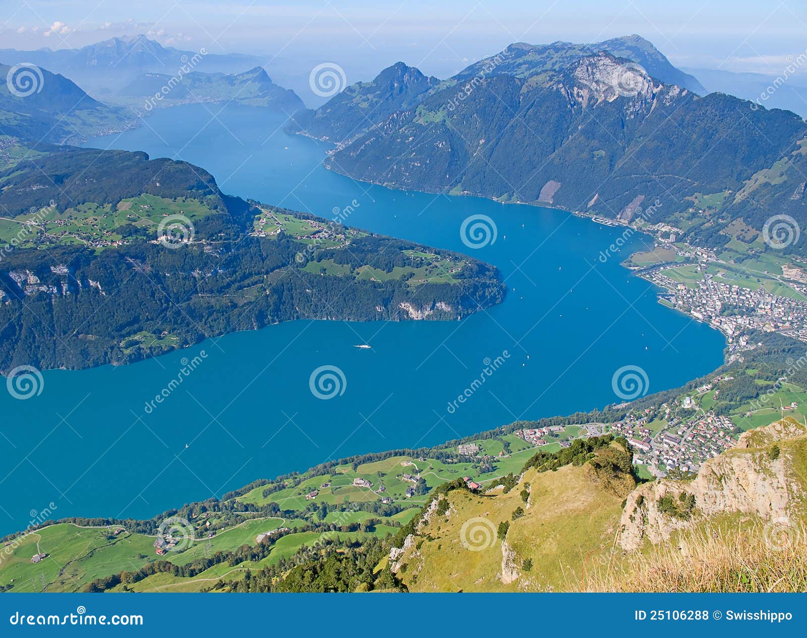 Lake Luzern stock photo. Image of mountain, peak, outdoors - 25106288
