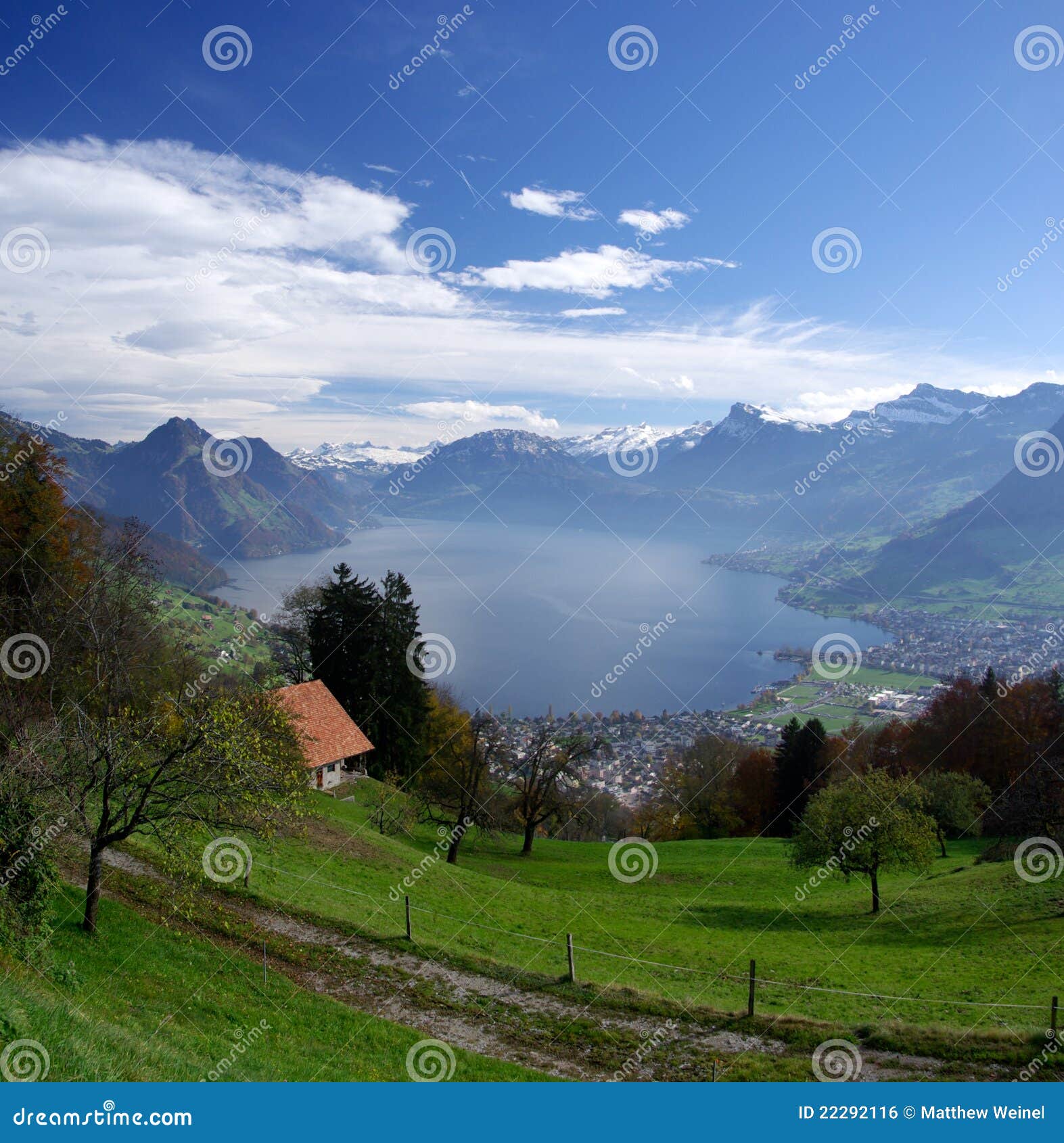Lake Luzern Switzerland stock photo. Image of panoramic - 22292116
