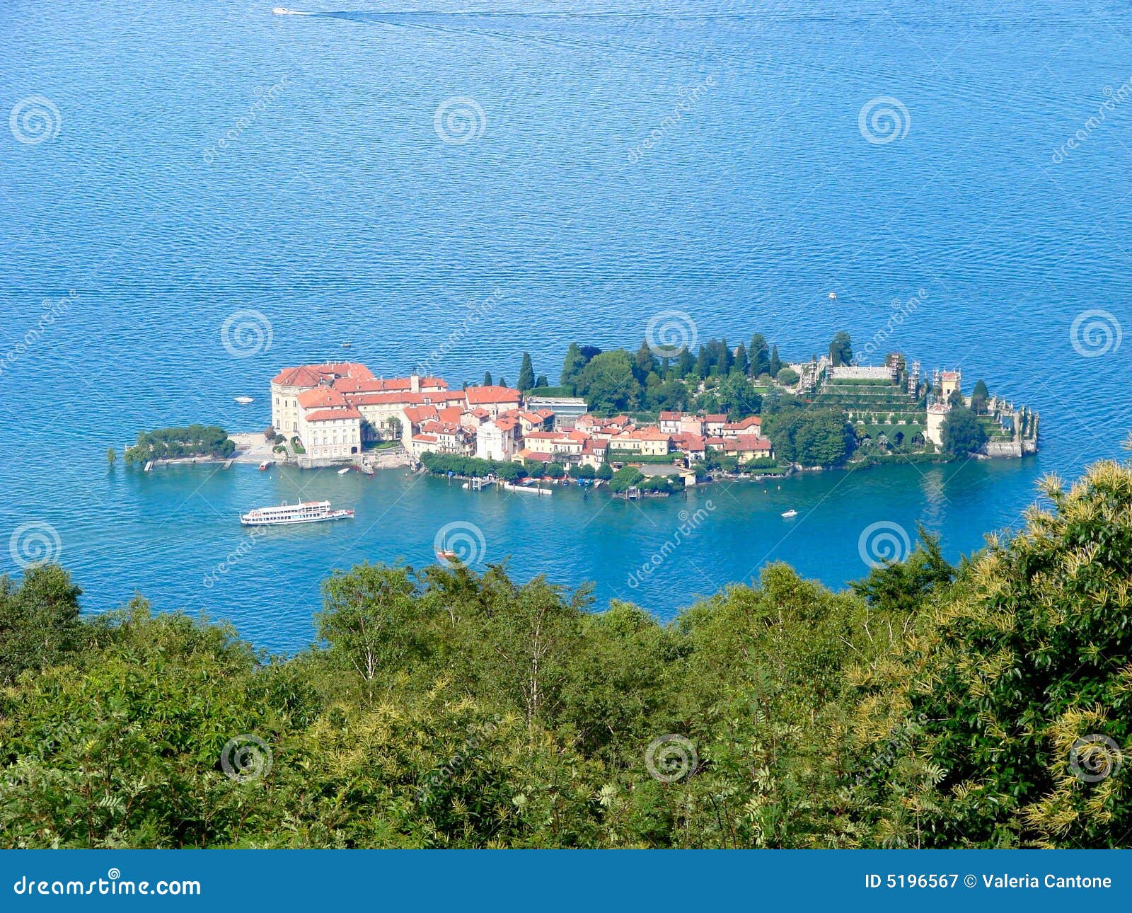 Lake Maggiore, Isola Bella, Italy Stock Image - Image of aerial ...