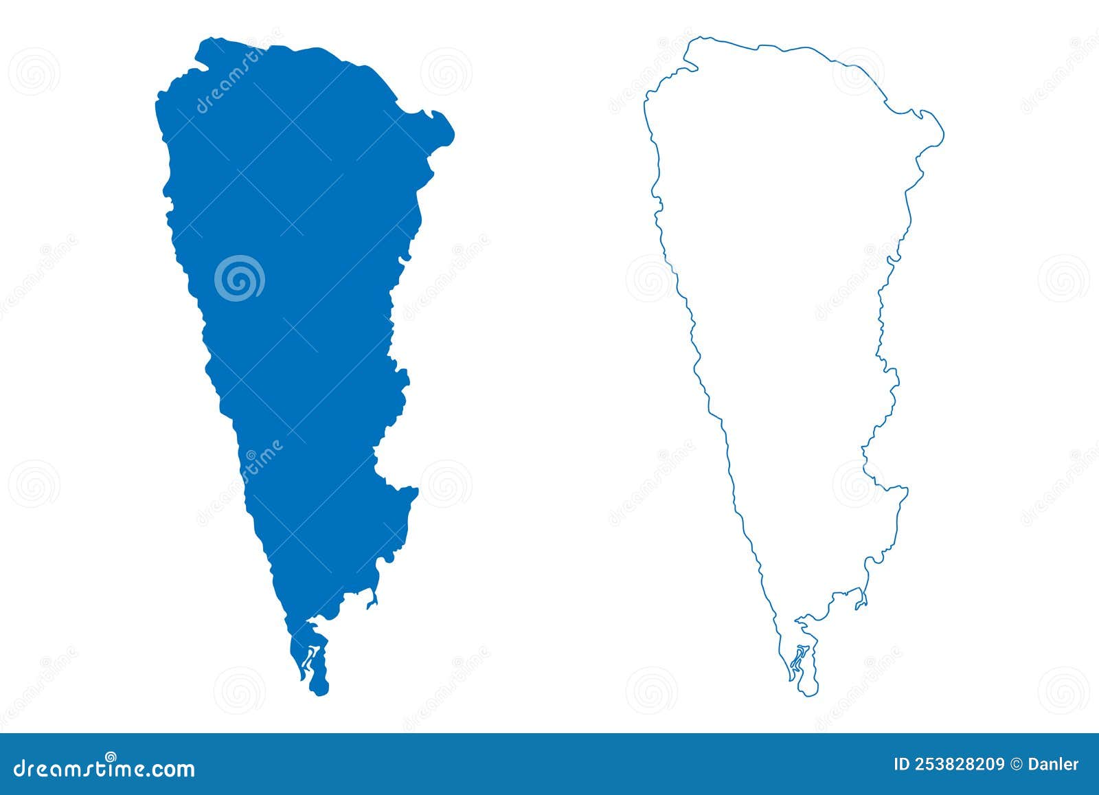 Lake Mainit Republic of the Philippines, Mindanao Map Vector ...