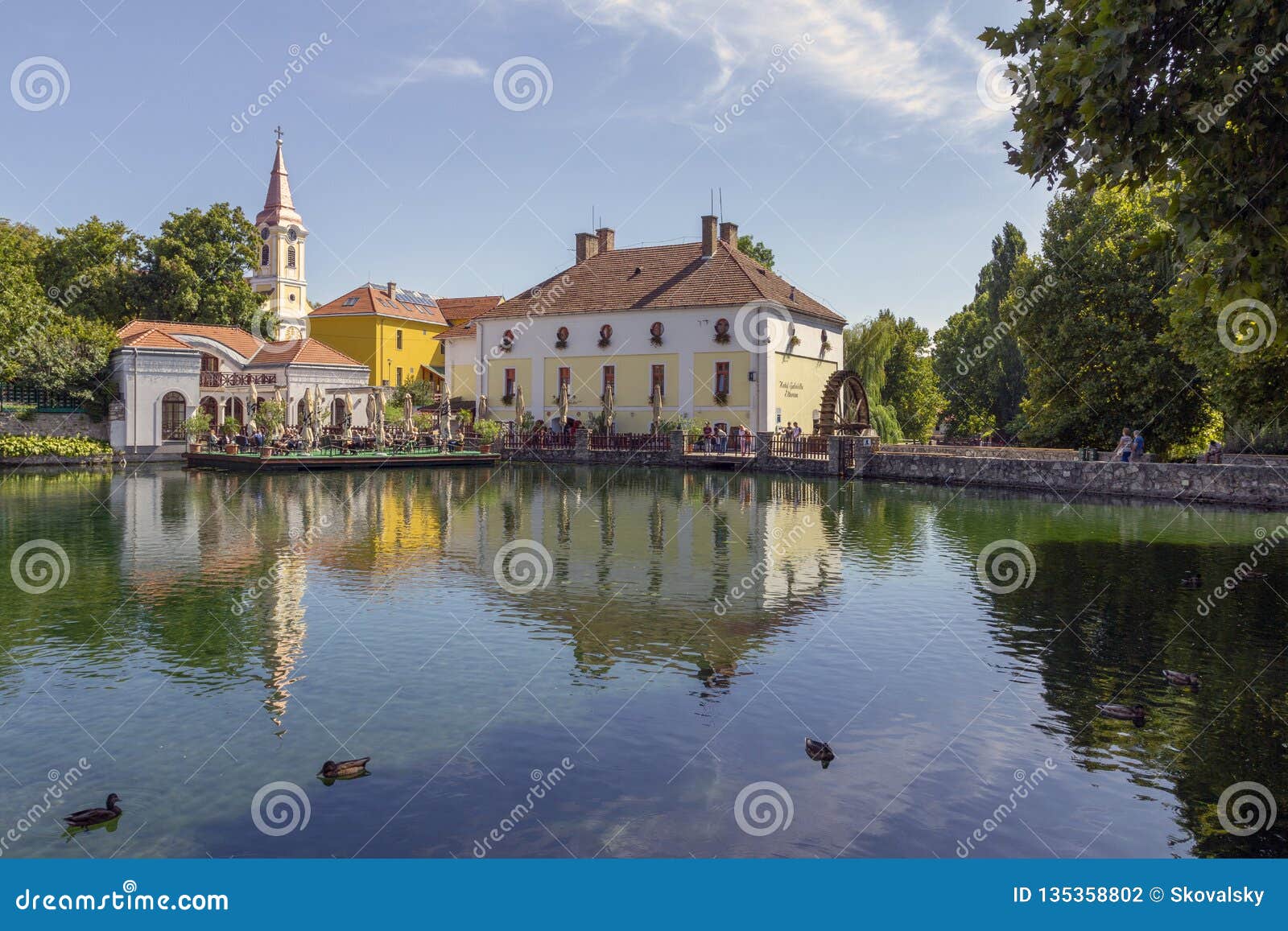 Lake Malom Tapolca editorial photography. Image of mill - 135358802