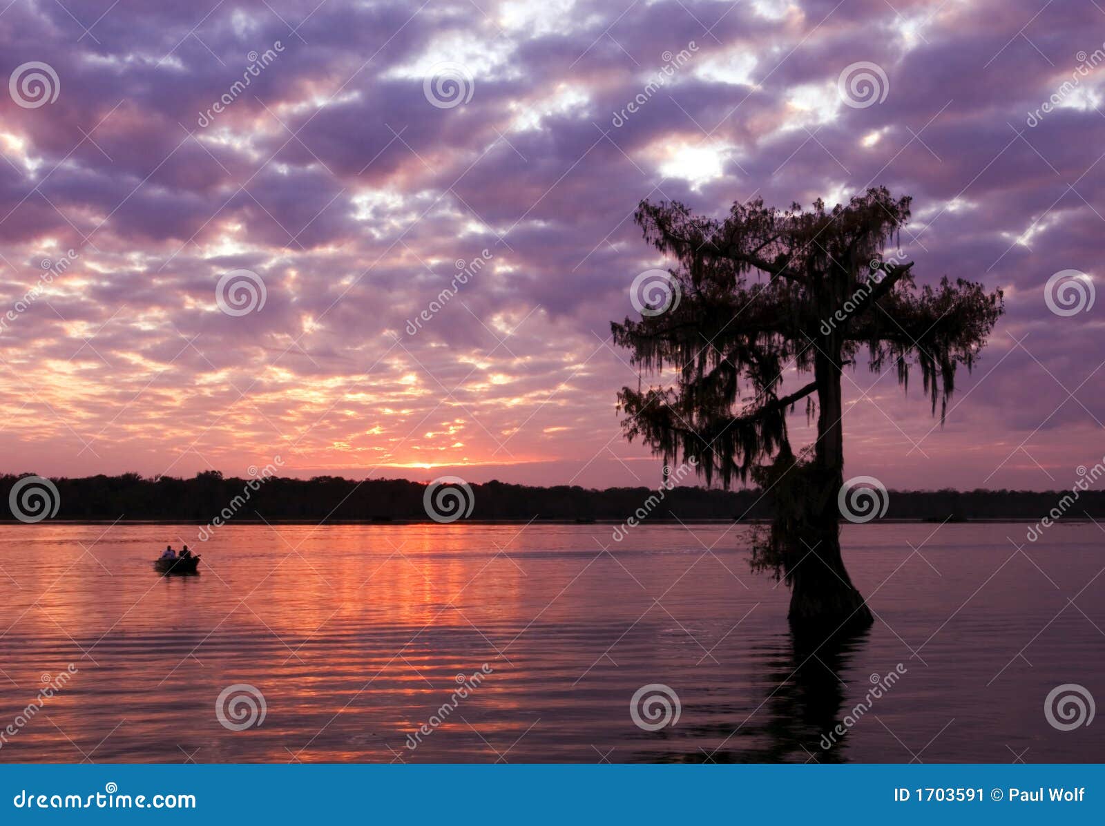 Lake Martin Sunset stock image. Image of fishermen, sundown - 1703591