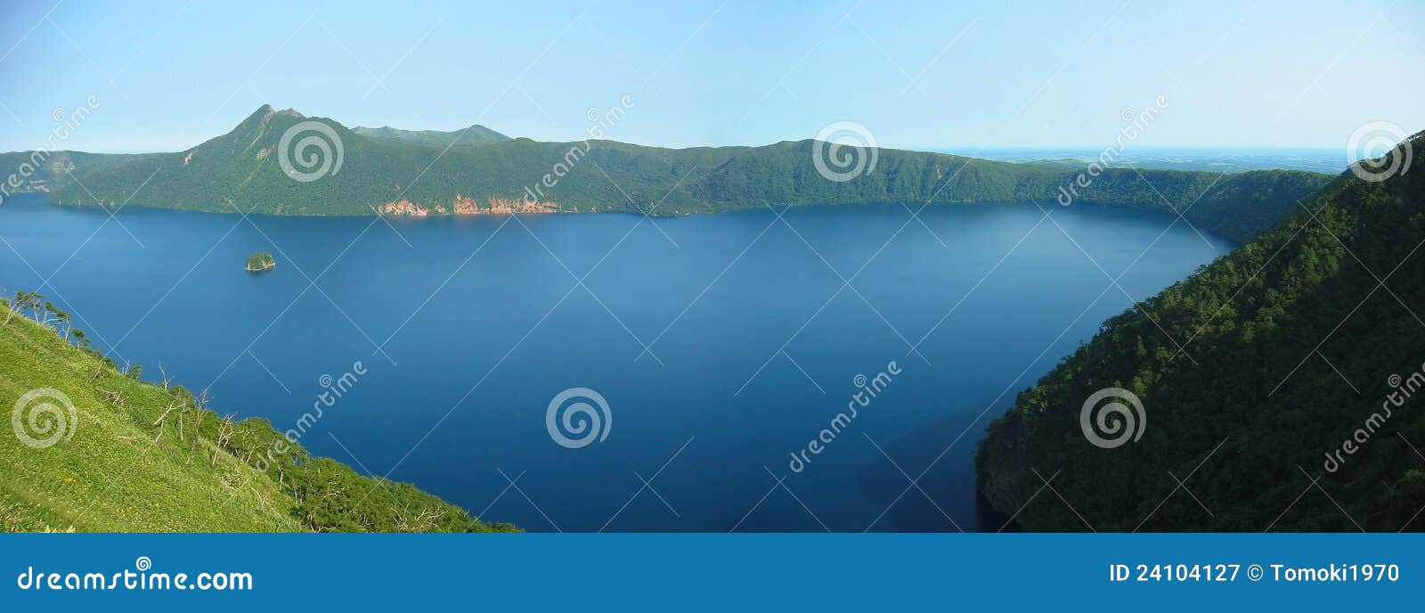 Lake Mashu With Kamuishi Island Stock Image | CartoonDealer.com #271438465