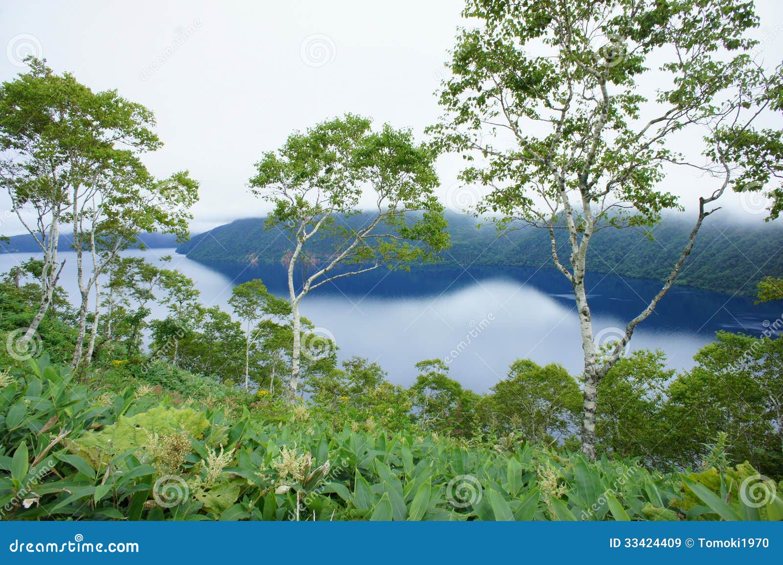 Lake Mashu With Kamuishi Island Stock Image | CartoonDealer.com #271438465