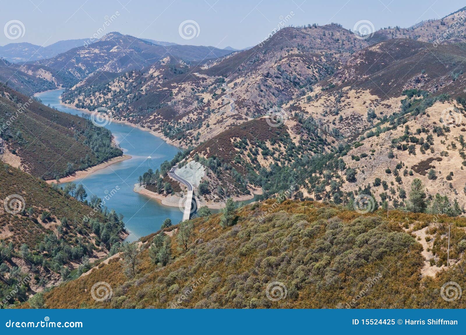 Lake McClure stock image. Image of woods, sierra, foothills - 15524425