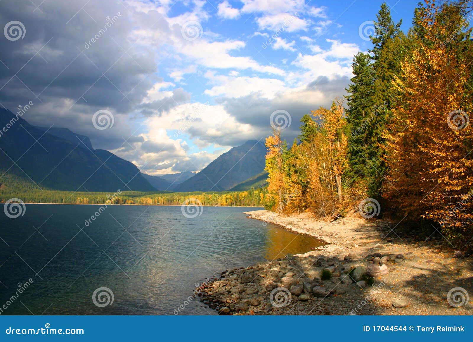 Lake McDonald stock photo. Image of storm, lake, mountain - 17044544