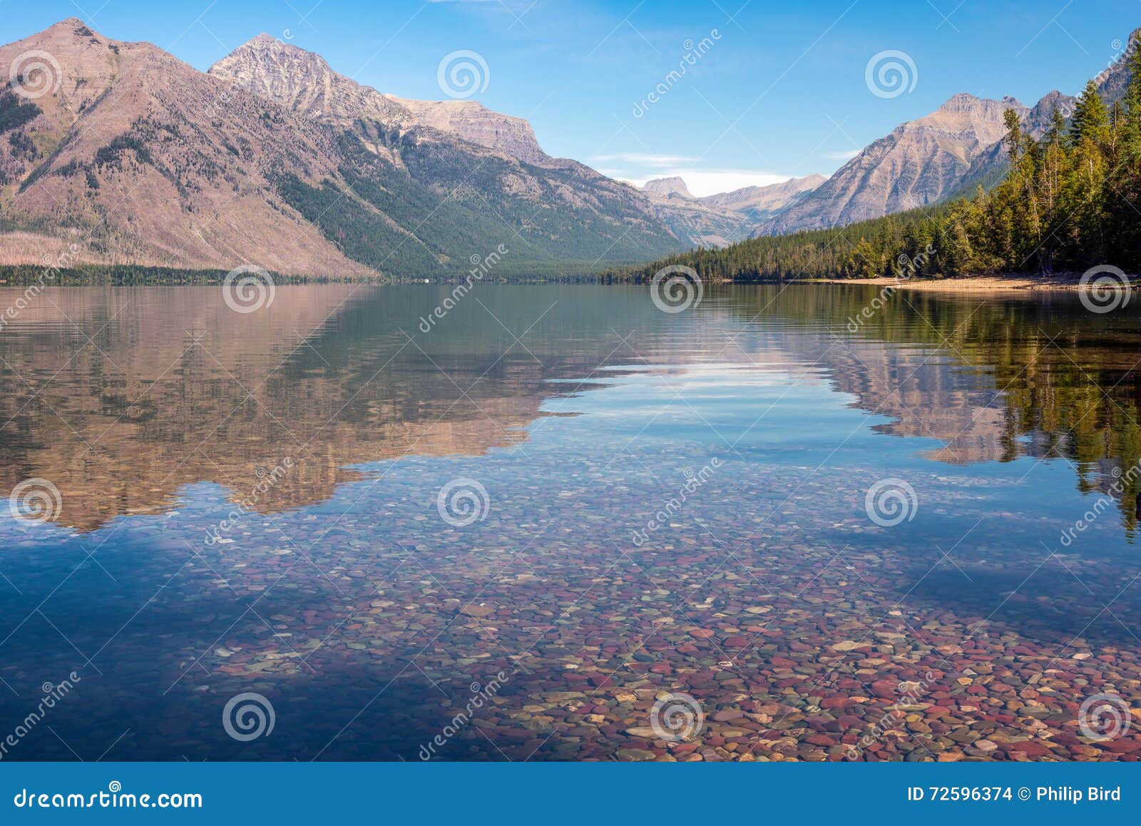 Lake McDonald stock photo. Image of mountains, mcdonald - 72596374