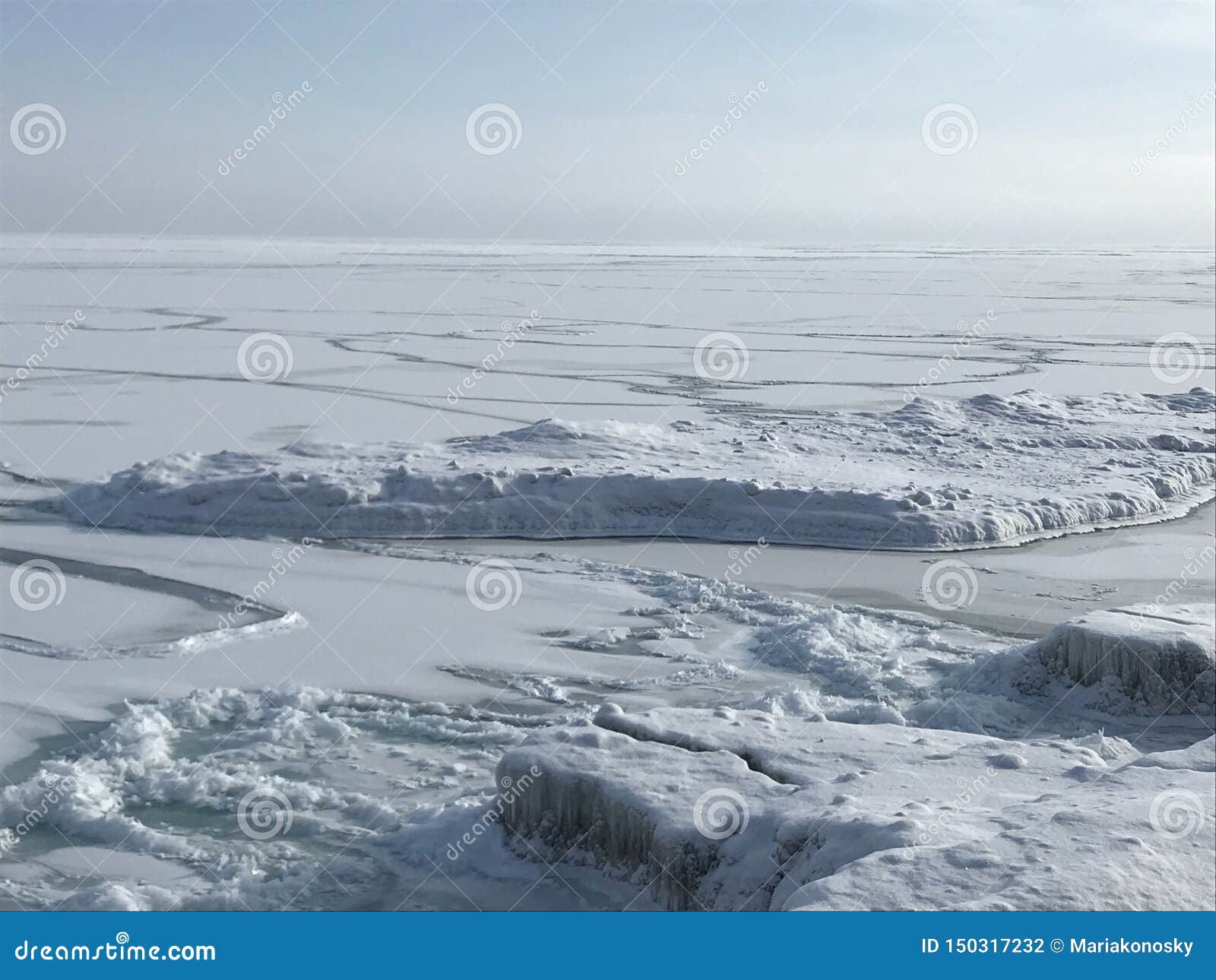 Lake Michigan after 2019 Polar Vortex Stock Photo - Image of arctic ...