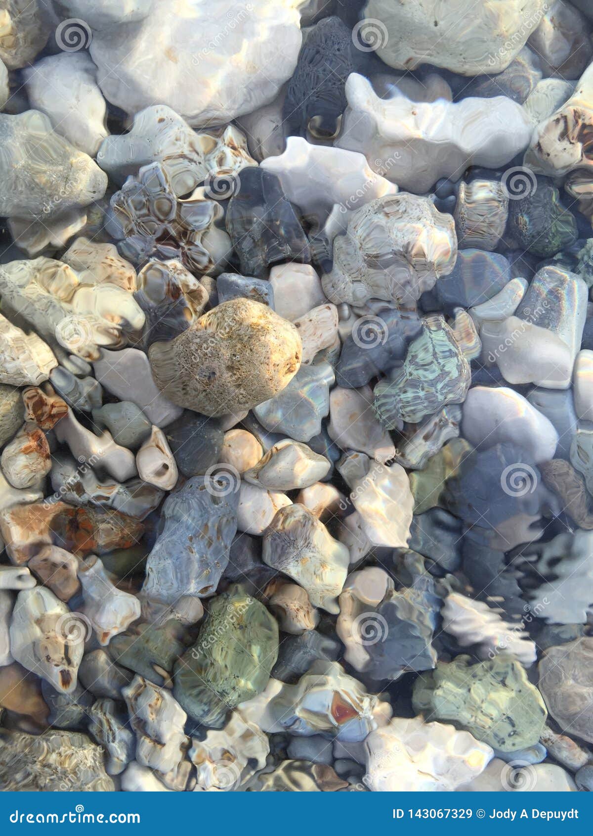 Lake Michigan Rocks Under Water Stock Image - Image of town, lake ...