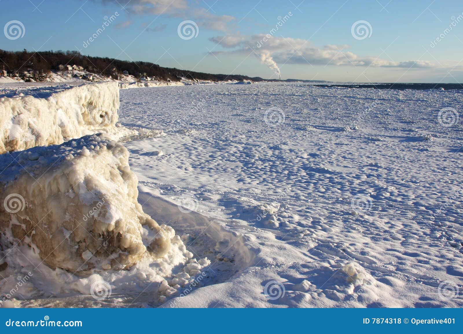 Lake Michigan shoreline stock photo. Image of great, michigan - 7874318