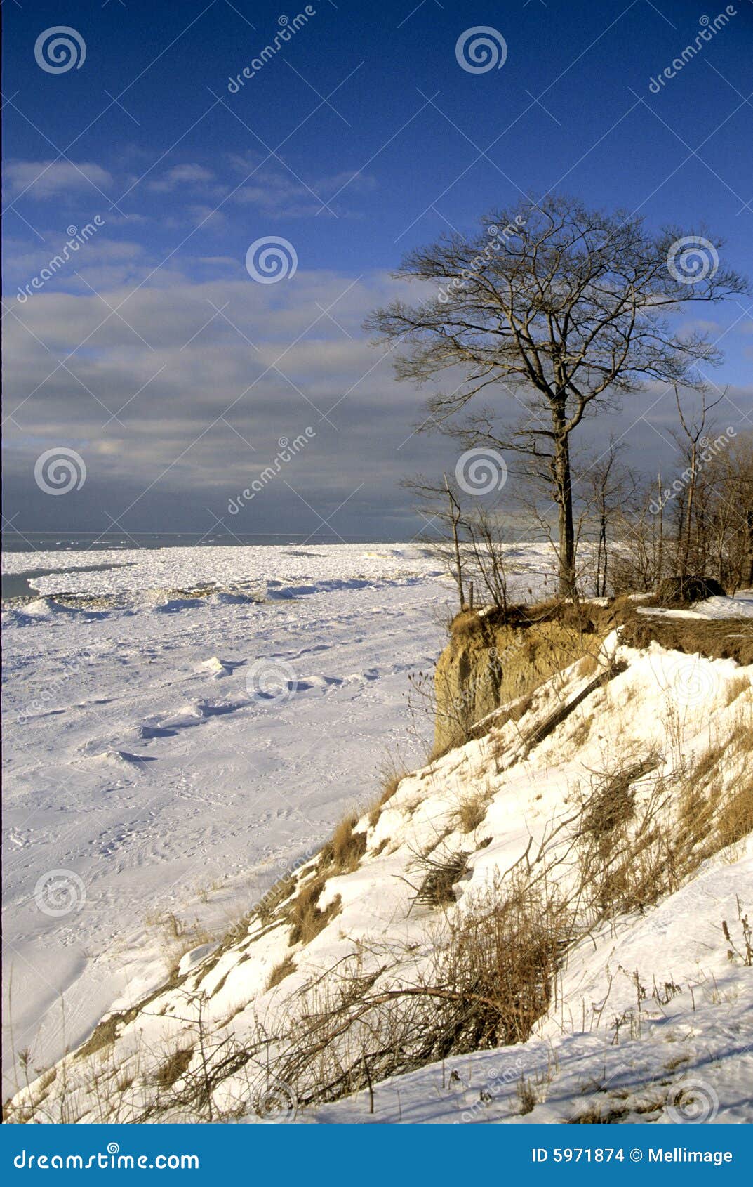 Lake Michigan in winter stock photo. Image of tranquility - 5971874