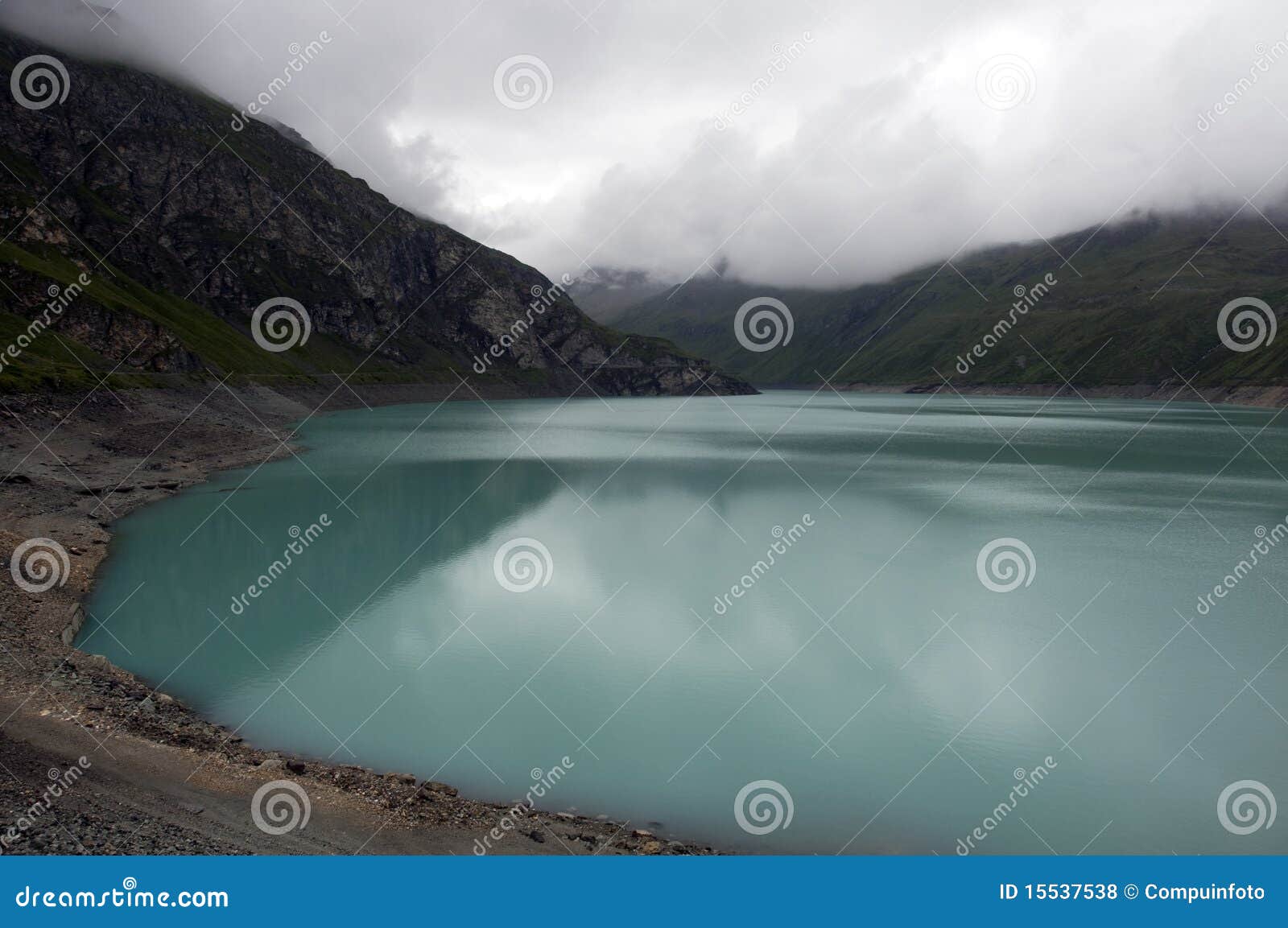 Lake Moiry in Switserland stock photo. Image of background - 15537538