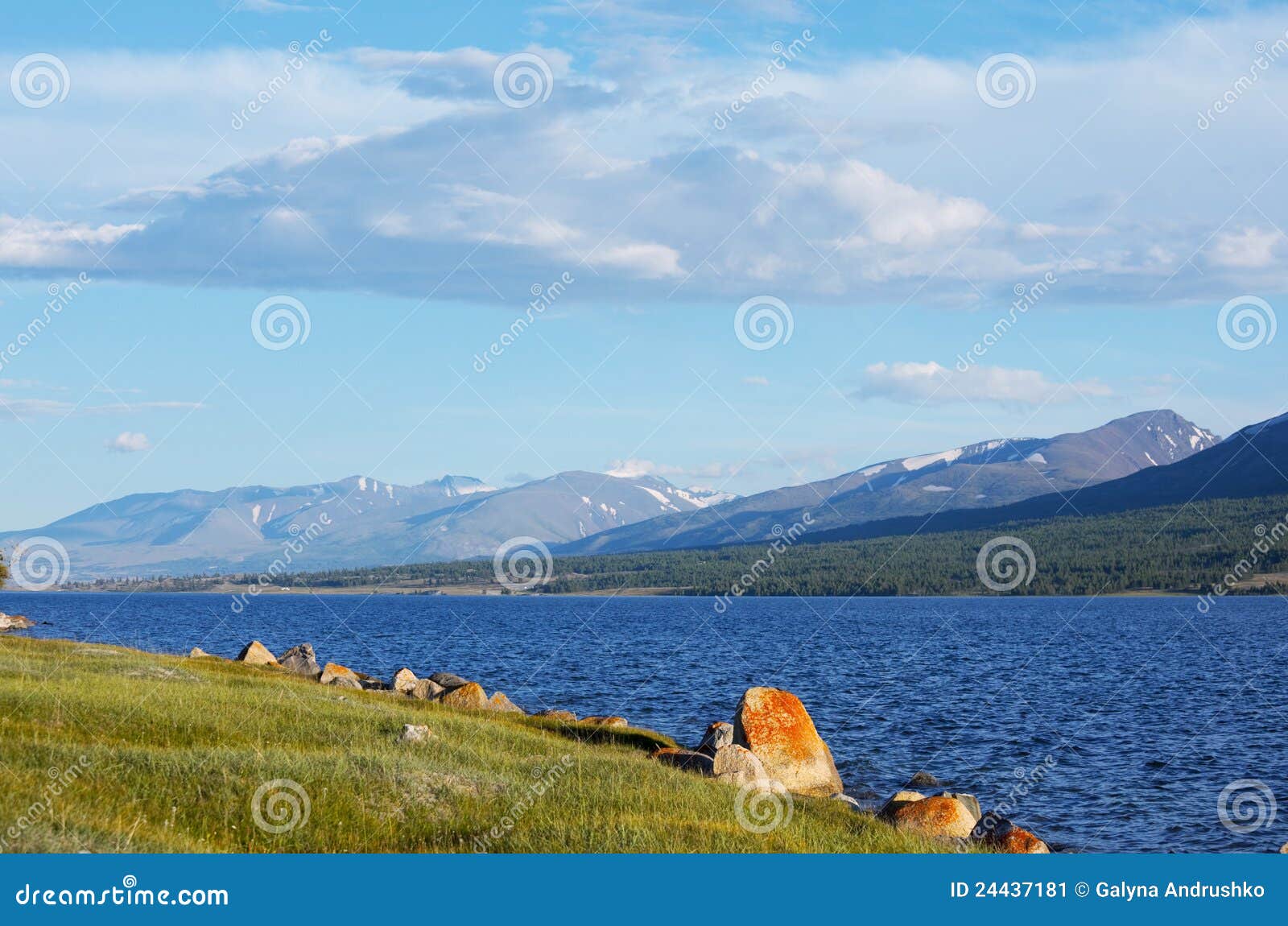 Lake in Mongolia stock image. Image of outdoor, clear - 24437181