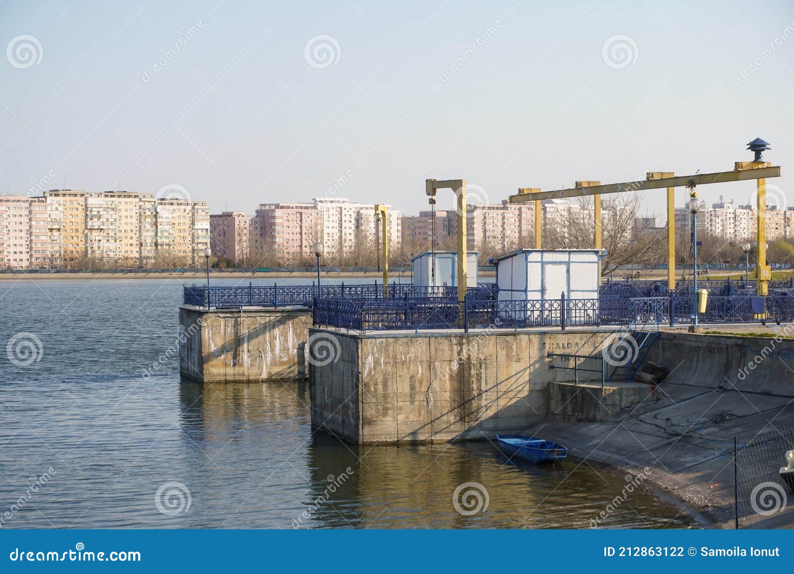 Lake Morii with Blocks in the Background, Bucharest, Romania. Stock ...