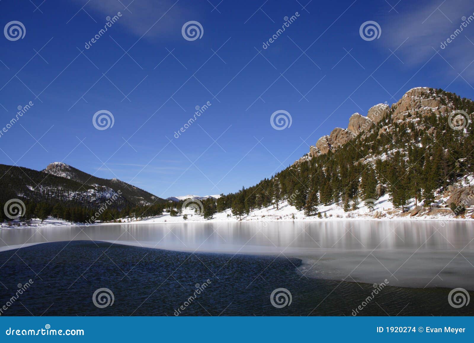 Lake and Mountain stock photo. Image of lake, winter, peak - 1920274