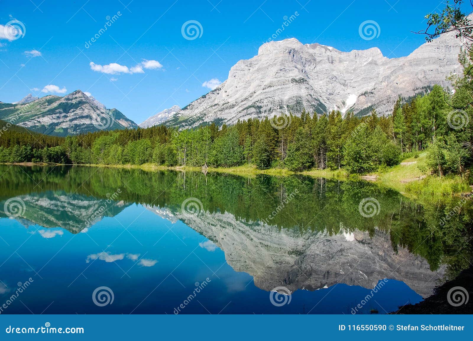 A Lake with the Mountain Reflection on the Water Stock Photo - Image of ...