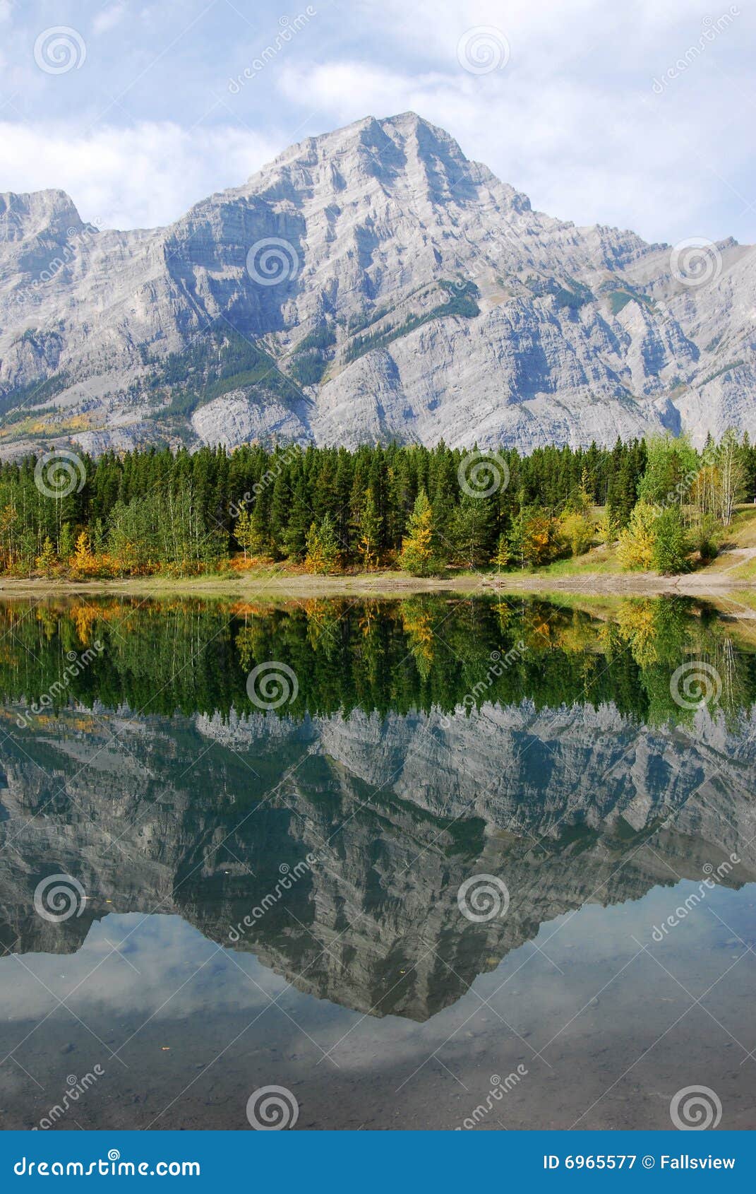 Lake and Mountain Reflections Stock Image - Image of color, canadian ...