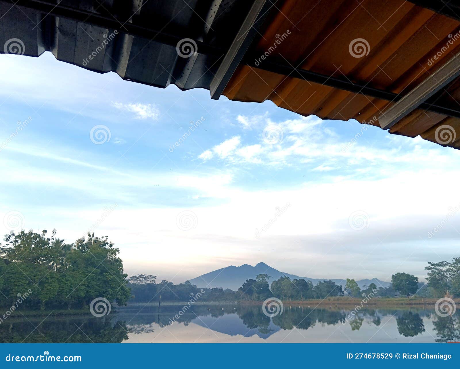 Lake and the Mountain View in the Morning with the Reflection of the ...
