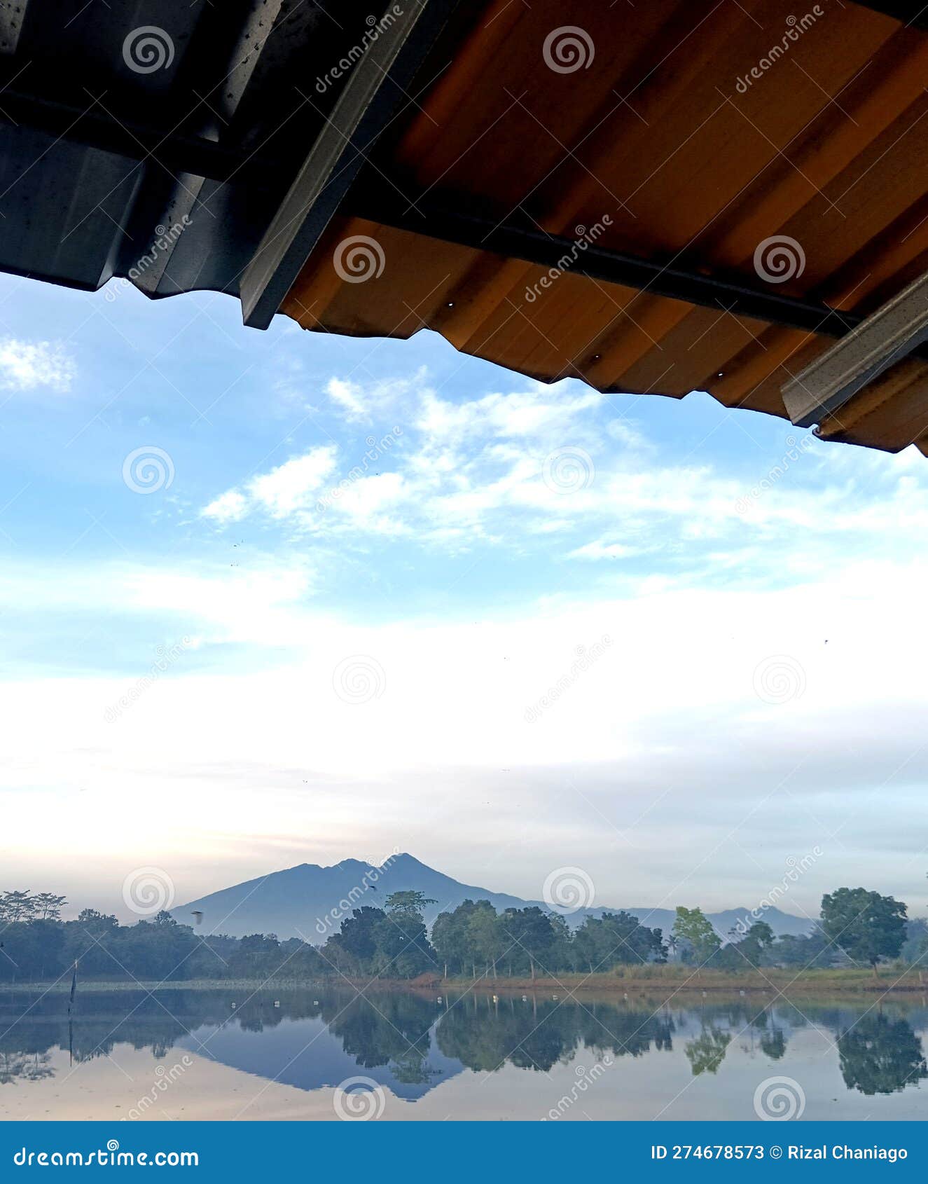 Lake and the Mountain View in the Morning with the Reflection of the ...