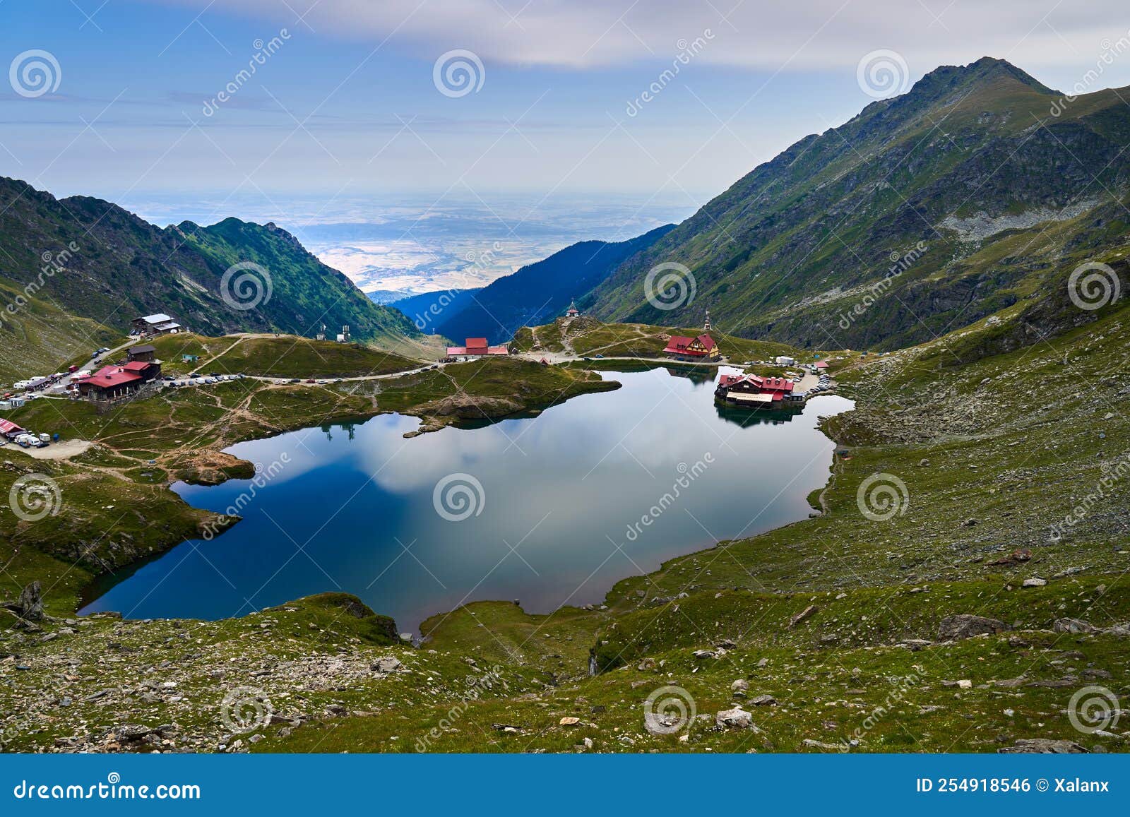Lake between mountains stock photo. Image of hiking - 254918546