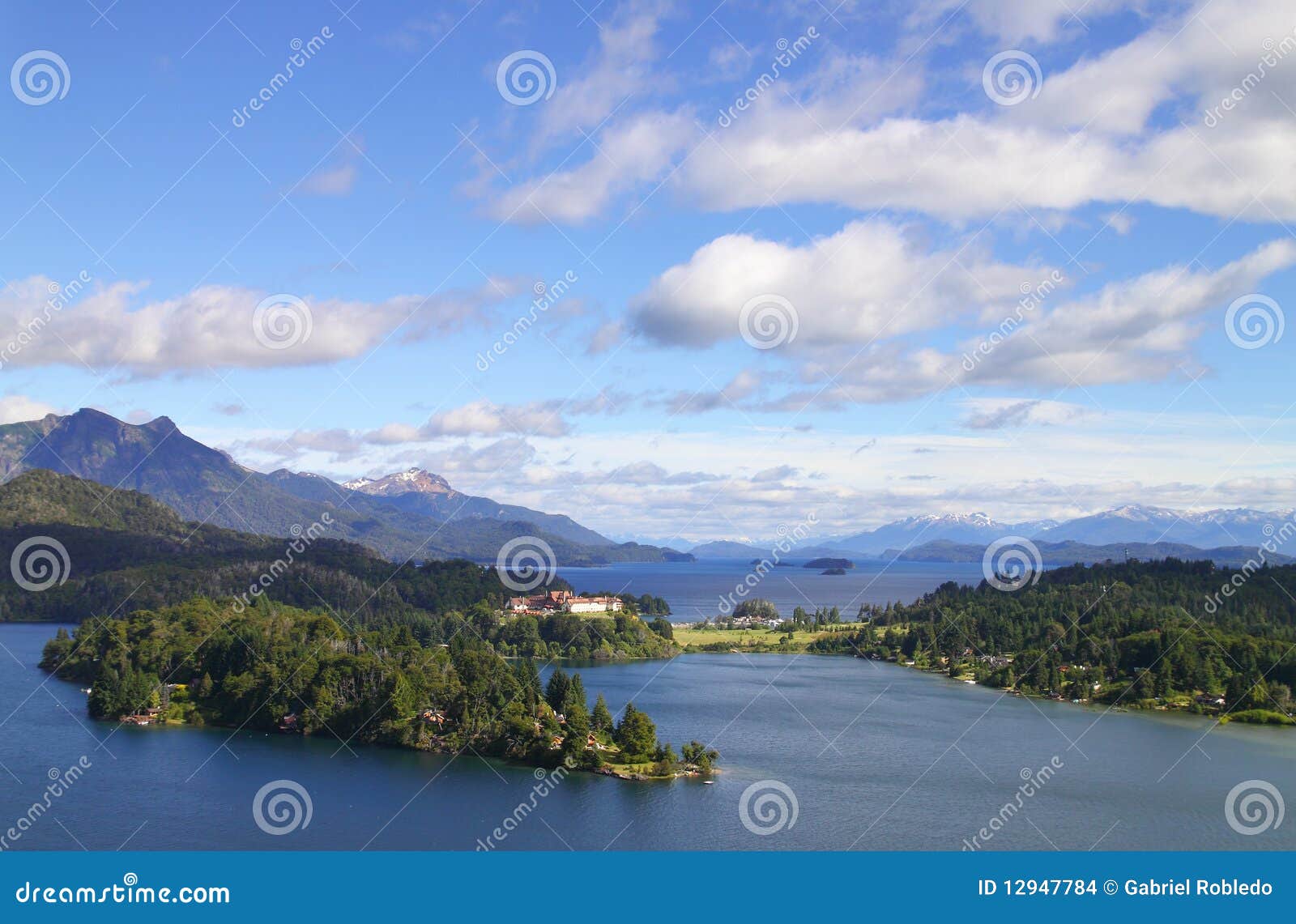 Lake Nahuel Huapi stock photo. Image of grass, argentina - 12947784