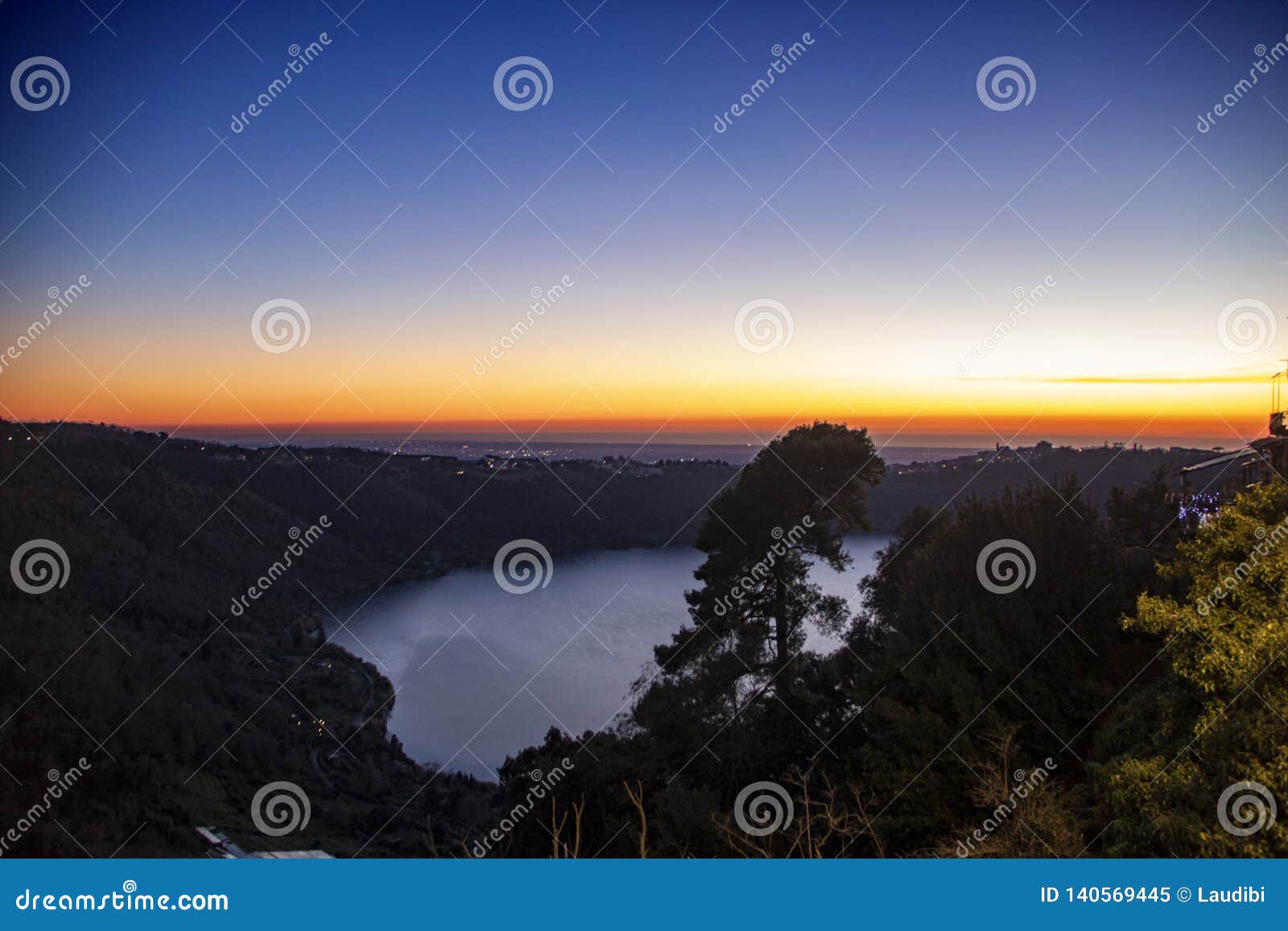 Lake of Nemi stock image. Image of roman, scene, albano - 140569445