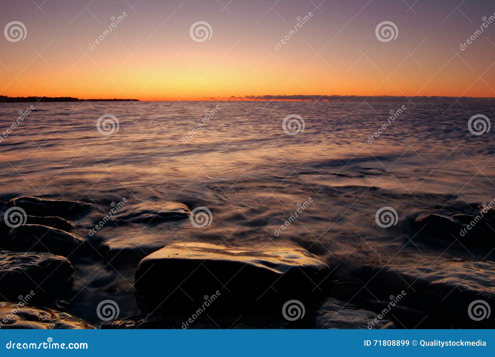 Lake Ontario Sunrise stock image. Image of water, lakes - 71808899