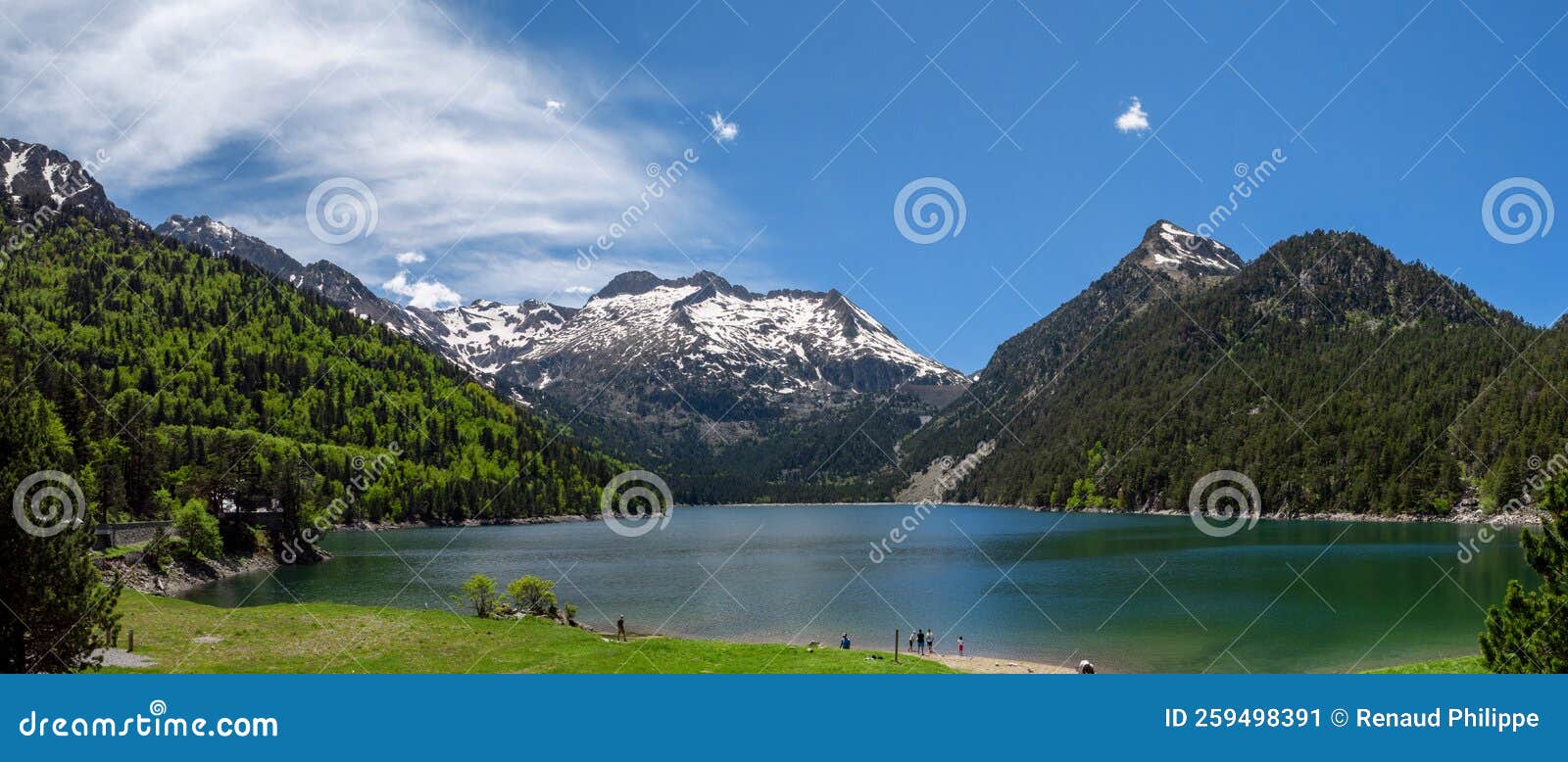 Lake of Oredon in the French Pyrenees Mountains Stock Image - Image of ...