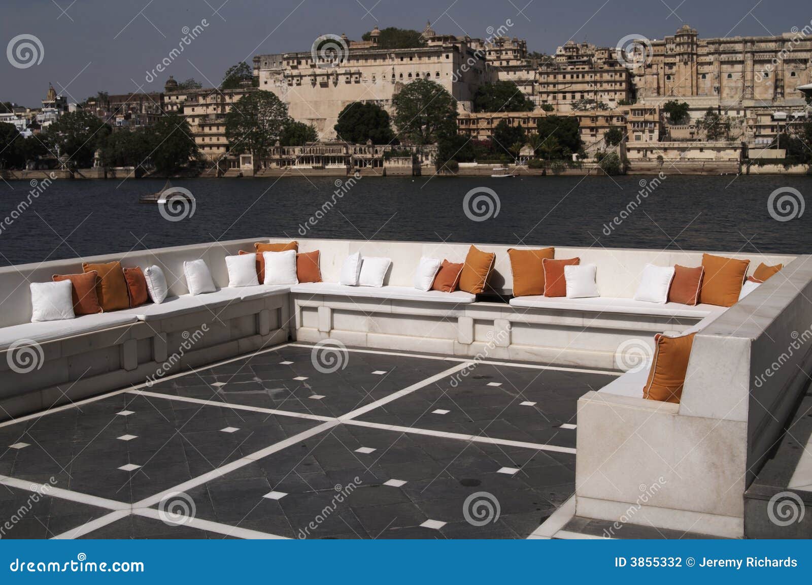 Lake Palace Terrace stock photo. Image of beautiful, historic - 3855332