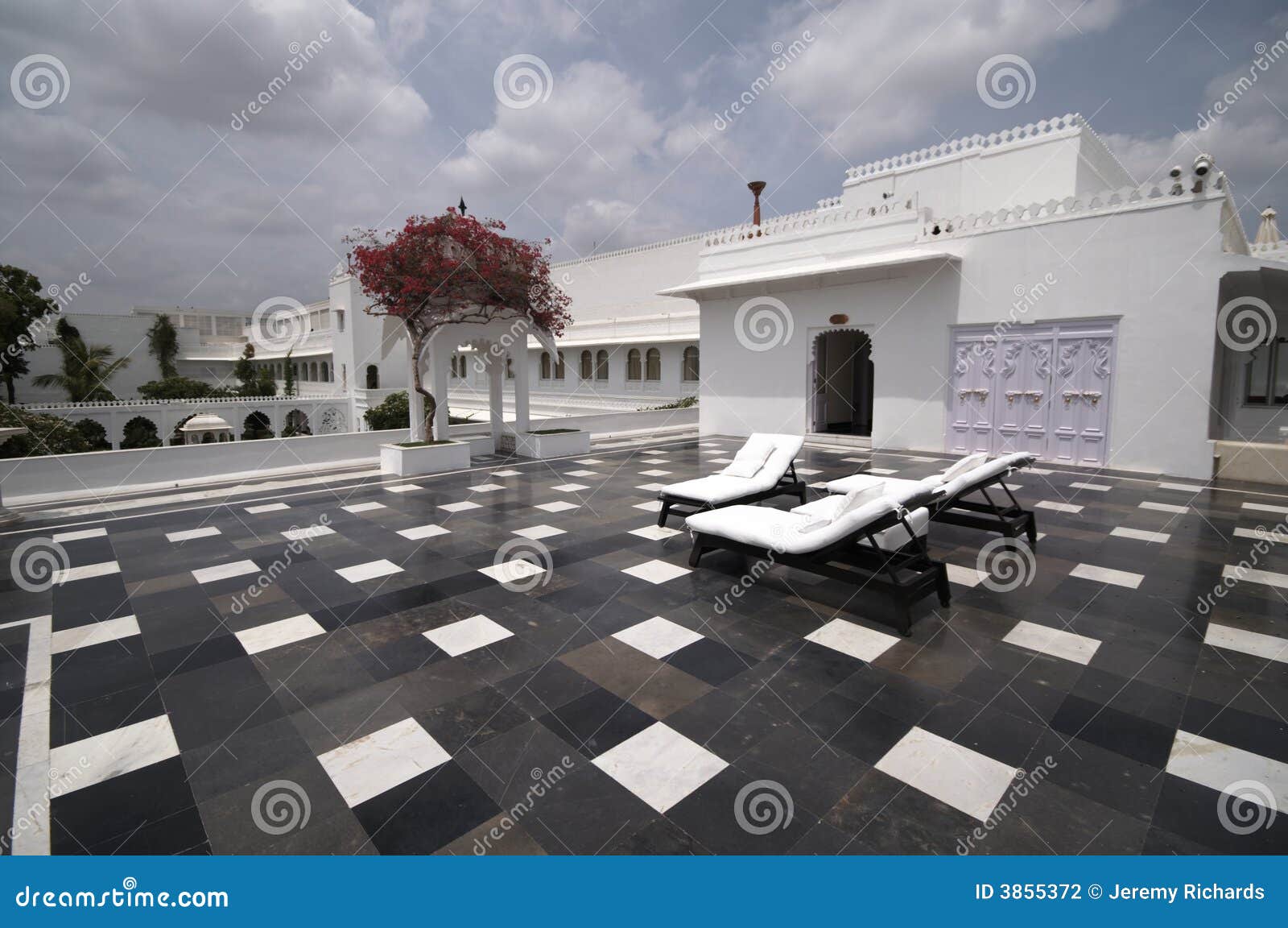 Lake Palace Terrace stock photo. Image of opulent, cushion - 3855372