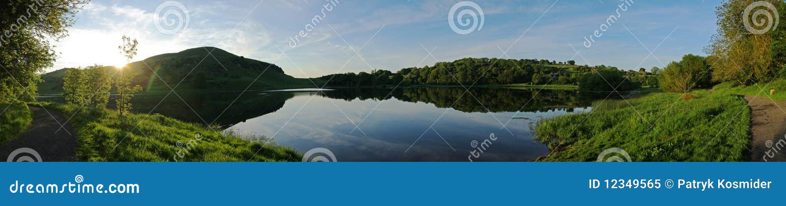 Lake panoramic stock image. Image of panorama, land, panoramic - 12349565