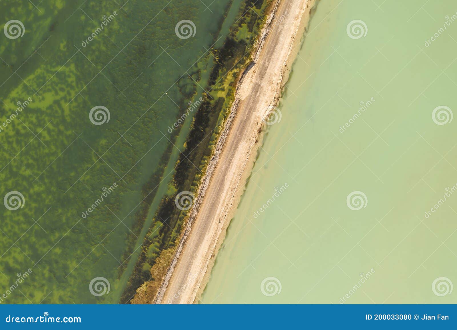 The Lake with a Path in the Middle Stock Photo - Image of middle, calm ...