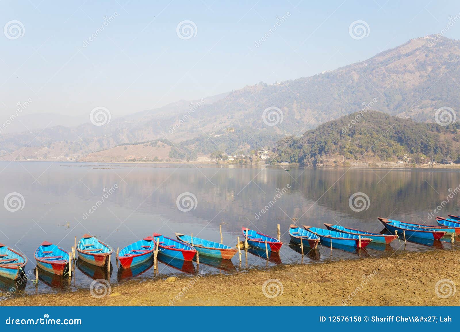 Lake Phewa, Pokhara, Nepal stock photo. Image of nature - 12576158