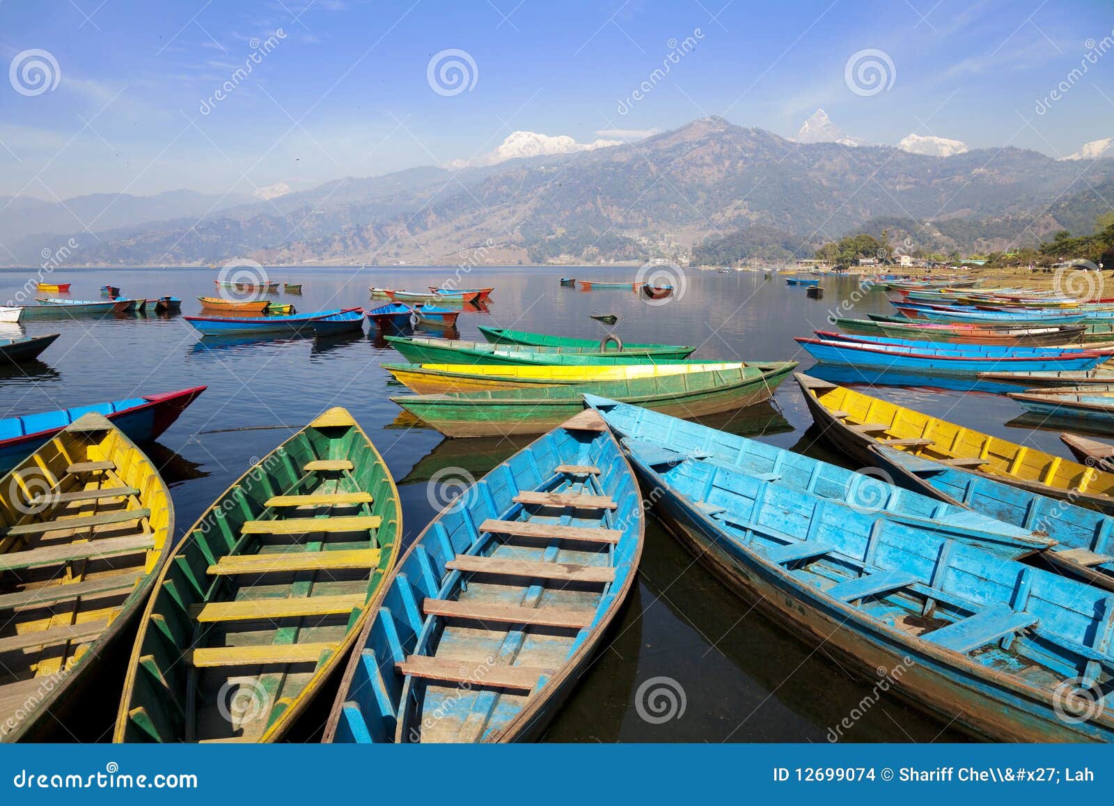Lake Phewa, Pokhara, Nepal stock photo. Image of fewa - 12699074