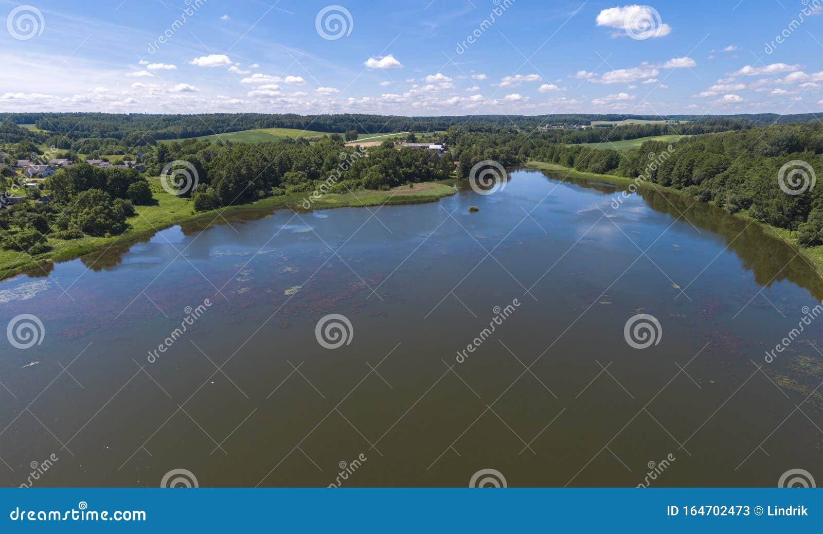 Lake Photographed from Above Stock Image - Image of overhead, blue ...