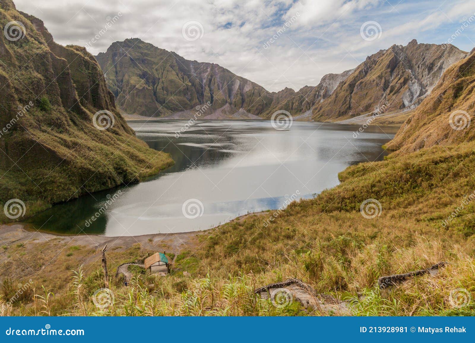 Lake Pinatubo, Summit Crater Lake of Mount Pinatubo Volcano, Philippin ...
