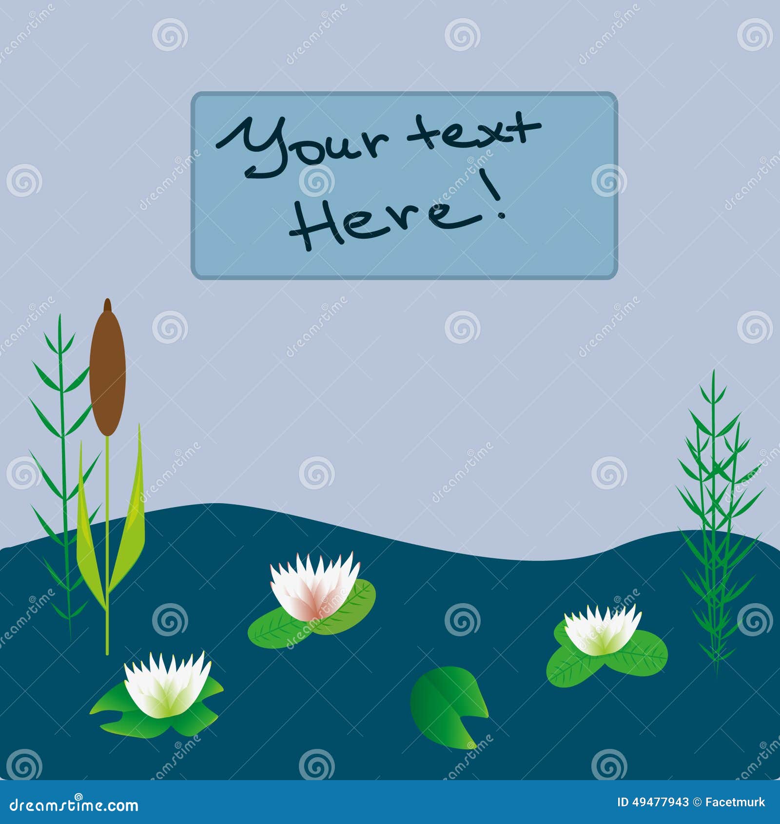 Lake Plants Illustration Cartoon Vector | CartoonDealer.com #49477943