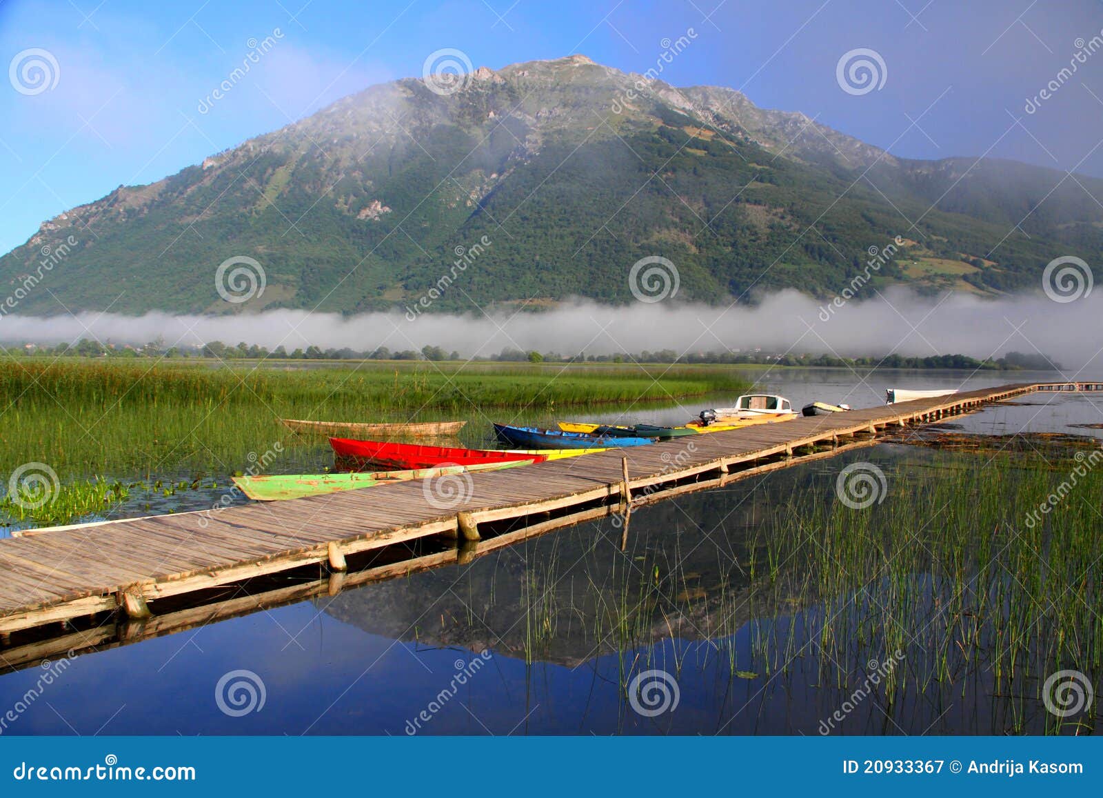Lake Plav stock image. Image of lake, boats, montenegro - 20933367
