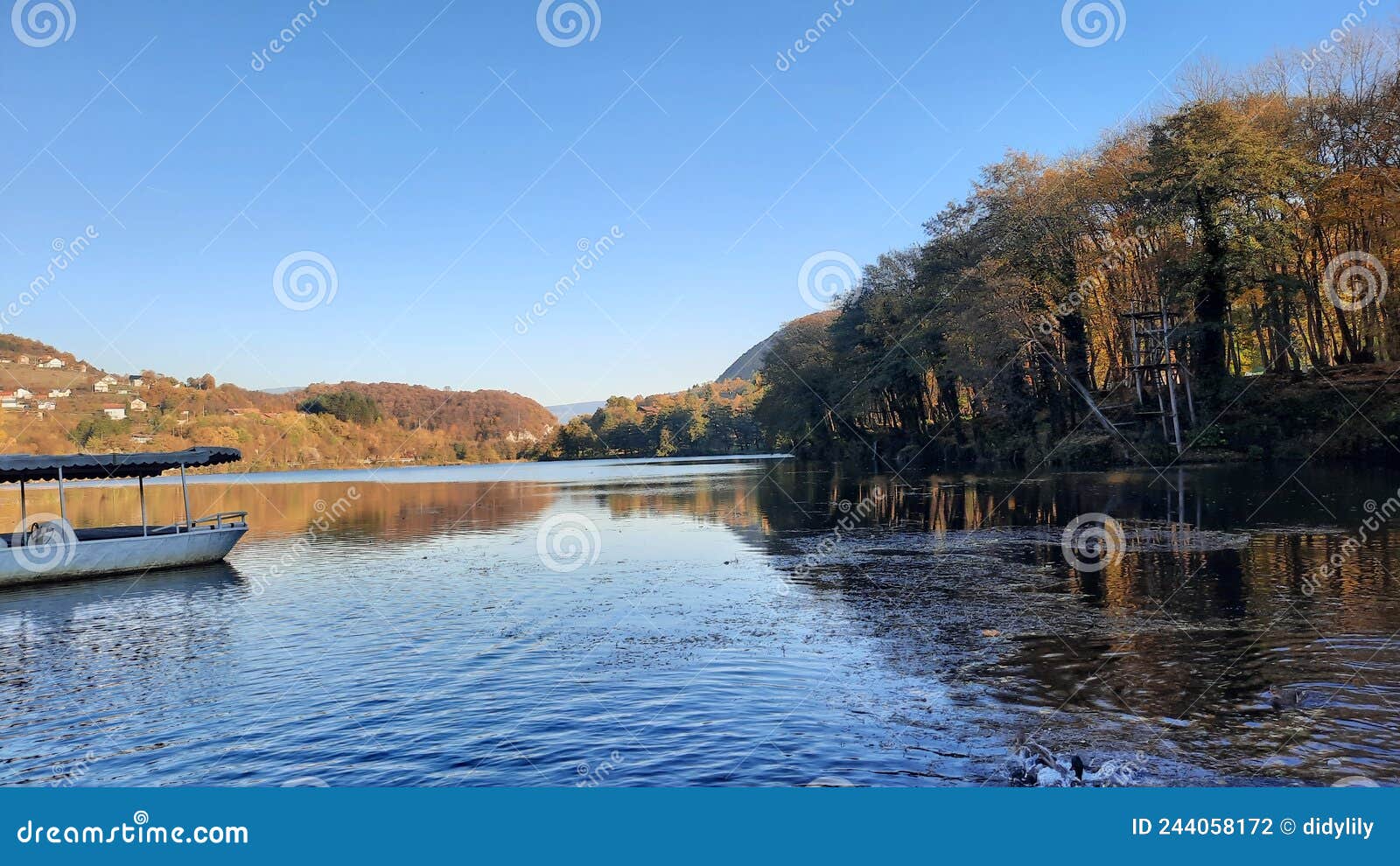 Lake Pliva in Jajce stock photo. Image of reflection - 244058172