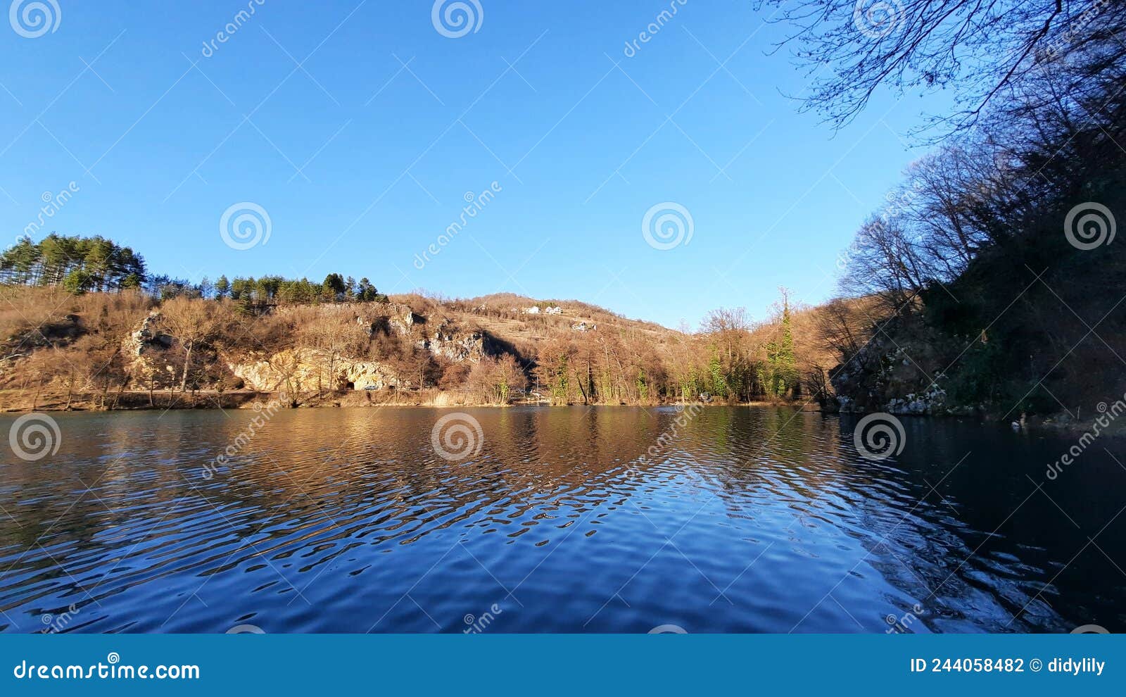 Lake Pliva in Jajce stock photo. Image of river, reflection - 244058482