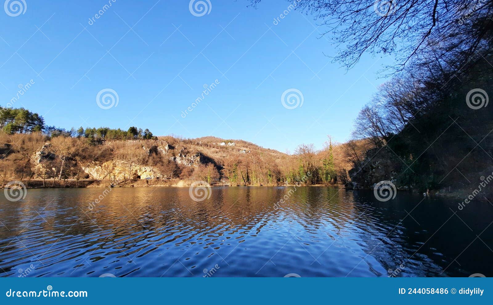 Lake Pliva in Jajce stock photo. Image of waterway, water - 244058486