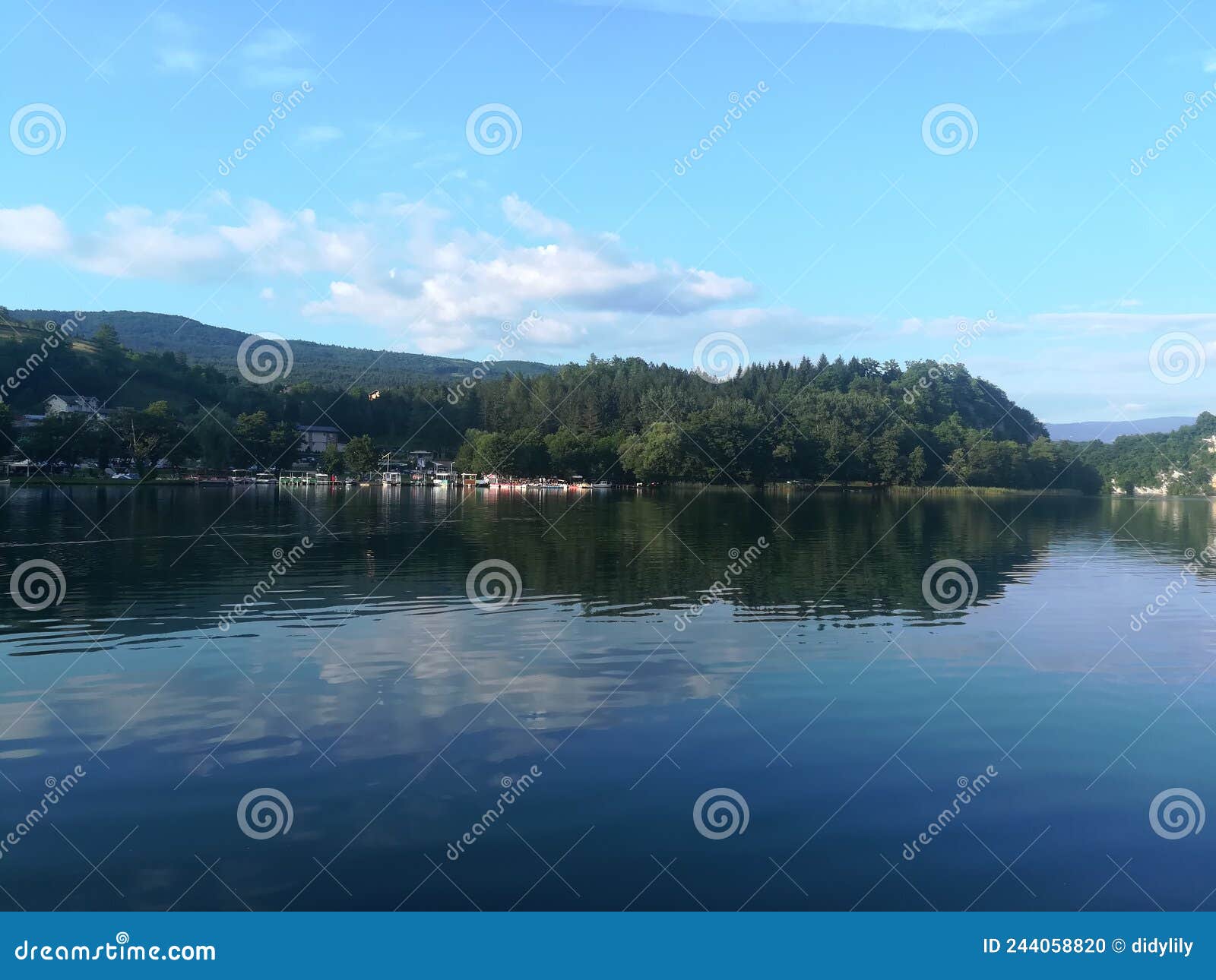 Lake Pliva in Jajce stock photo. Image of coast, reservoir - 244058820