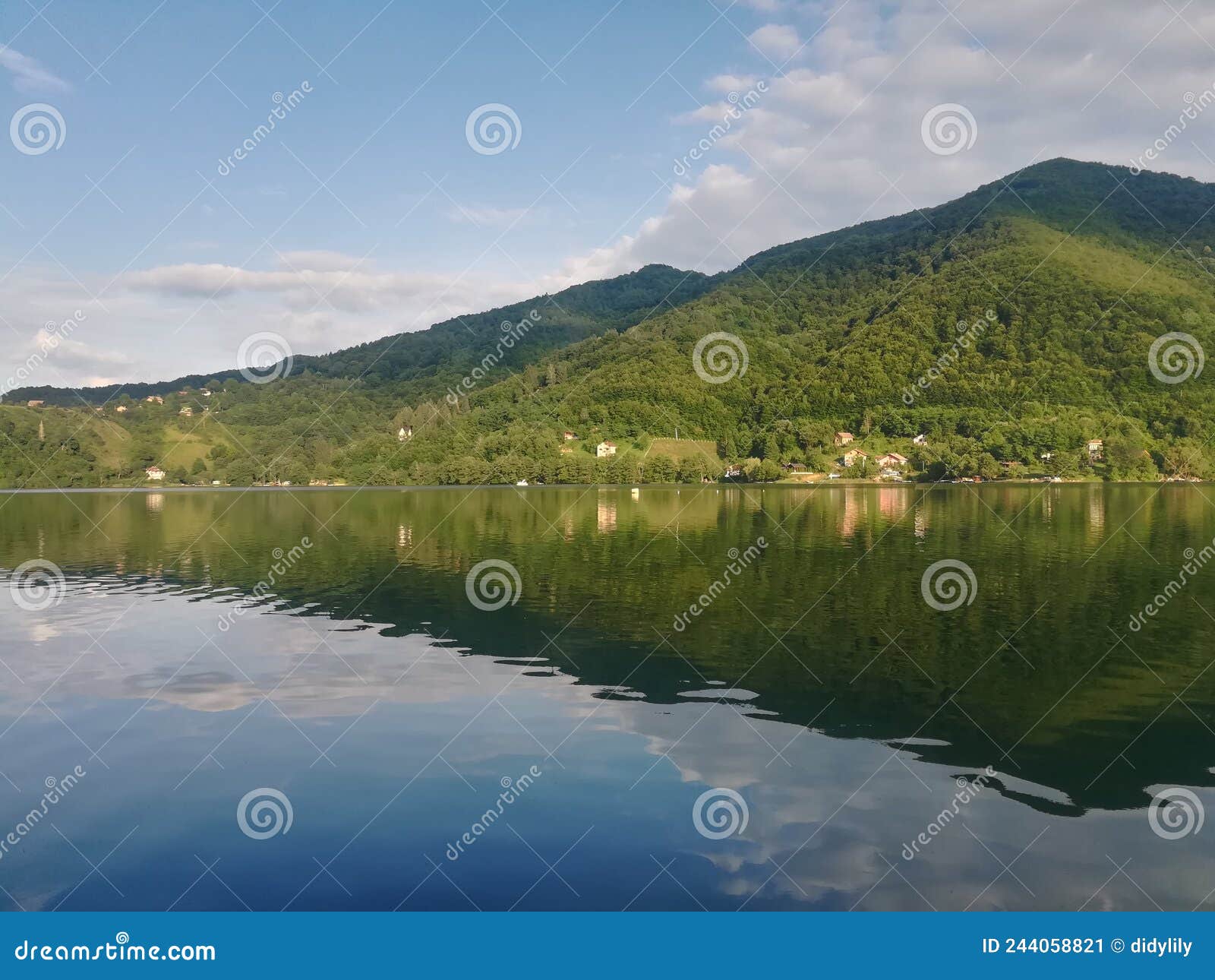 Lake Pliva in Jajce stock image. Image of fjord, reflection - 244058821