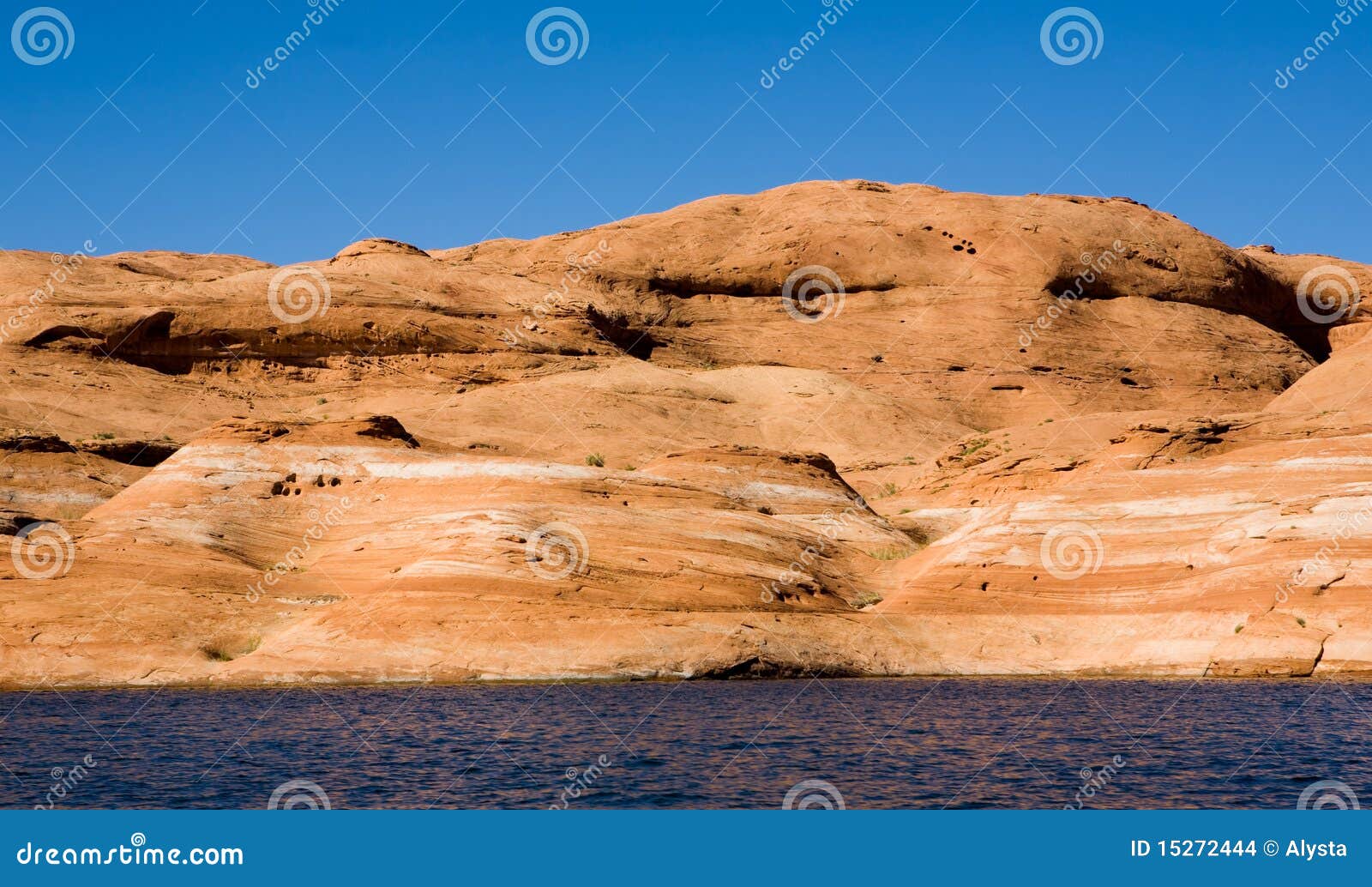 Lake Powell Rock Formation Hill Stock Photo - Image of sunshine ...