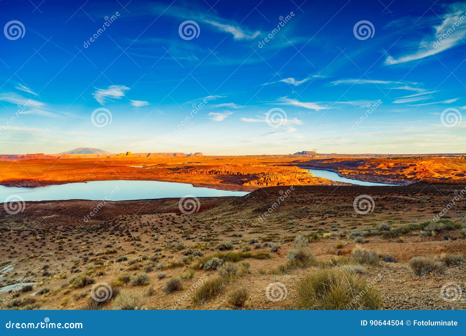 Lake Powell Sunset stock photo. Image of water, rock - 90644504