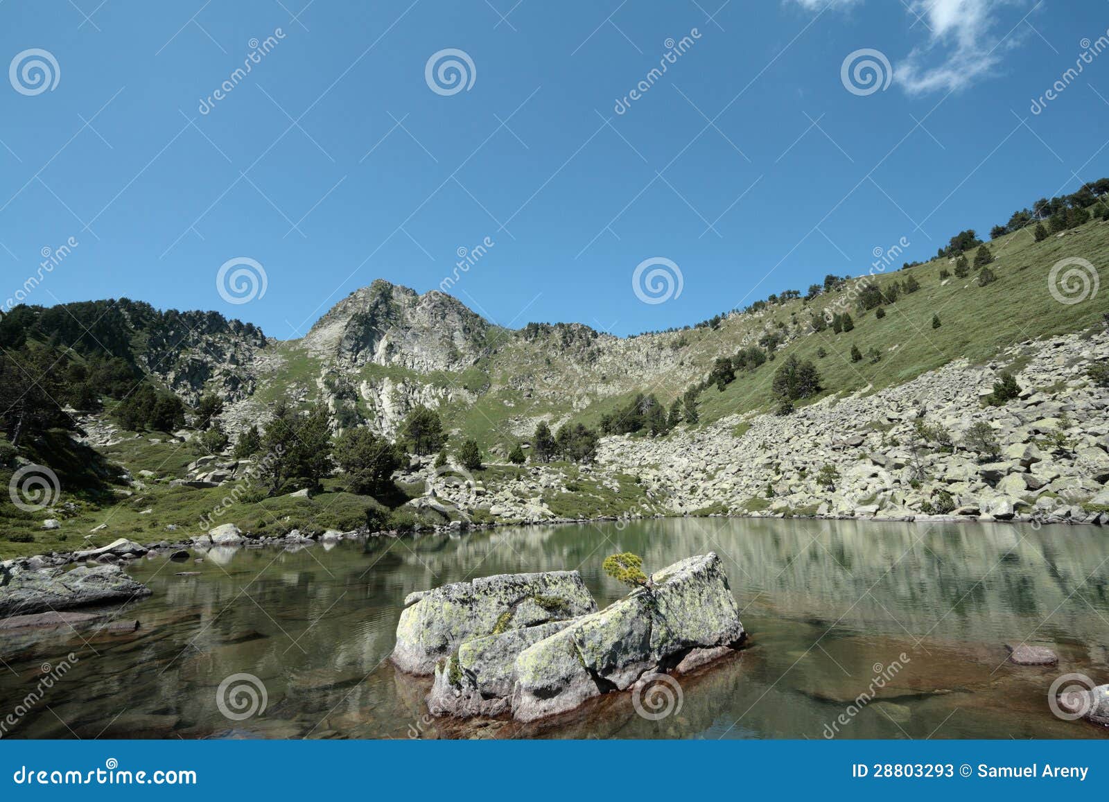 Lake in Pyrenees stock image. Image of france, europe - 28803293