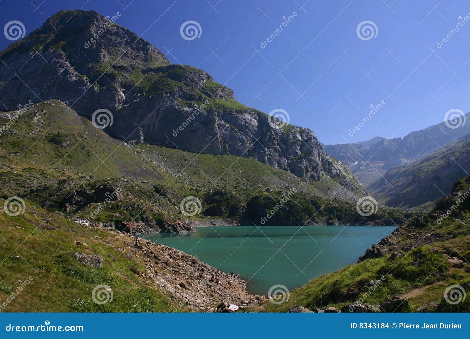 Lake in Pyrenees Mountains stock photo. Image of mountains - 8343184