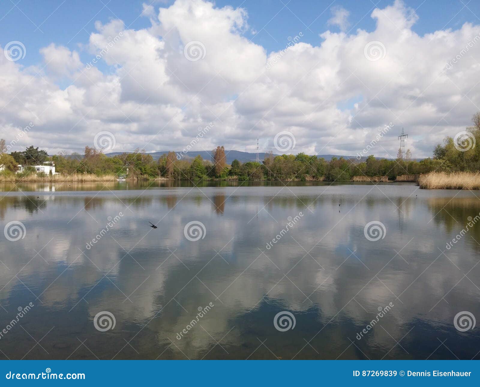 Lake reflection stock image. Image of landscape, clouds - 87269839